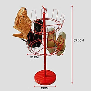 DINGZZ 2-Tier Adjustable Revolving Shoe Rack， Revolving Hanging Shoe Storage Rack