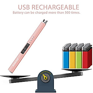 RAYONNER Lighter Electric Lighter Candle Lighter Rechargeable USB Lighter Arc Lighter