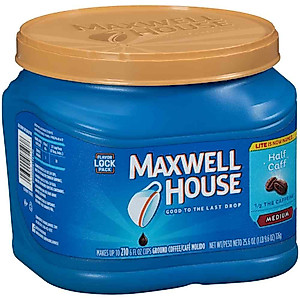 Maxwell House Half Caff Ground Coffee, 1.6 Pound -- 6 per case.