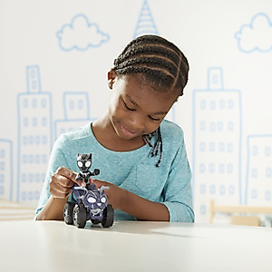 Marvel Spidey and His Amazing Friends Black Panther Action Figure and Panther Patroller Vehicle, for Kids Ages 3 and Up