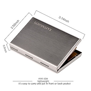 EASTNIGHTS RFID Credit Card Holder Metal Wallet Slim Credit Card Case Protector Business Card Holder for Women or Men