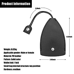 Hawyet 2 Pack Car Key Protection Case, PU Leather Pull-Out Remote Control Storage Bag, Universal for Most Car Models (Black)