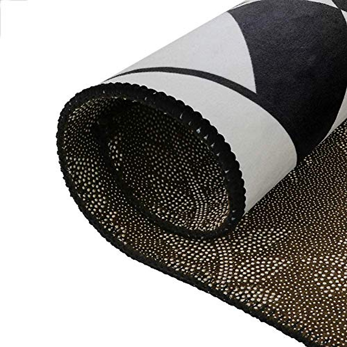 qwqqaq 3D Bottomless Hole Area Rug,Optical Illusion Velvet Printed Carpets,Black White Hole Floor Rug for Living Room Playroom A 140x200cm(55x79inch)