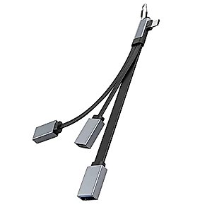 MuYiYi11 Cable USB-C Hub 3 in 1 Supporting Keyboard/Mouse/U Disk Type-C to USB 2.0/3.0 Type-C Splitter for Laptop USB-C Splitter for Notebook Computer Peripherals