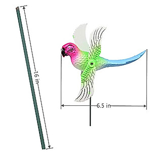 uoudio Garden Pinwheels Whirligigs Wind Spinner Windmill Toys for Kids Yard Decor Hummingbird Lawn Decorations Decorative Garden Stakes Outdoor Whirlygig Windmills Gardening Art Whimsical Baby Gifts