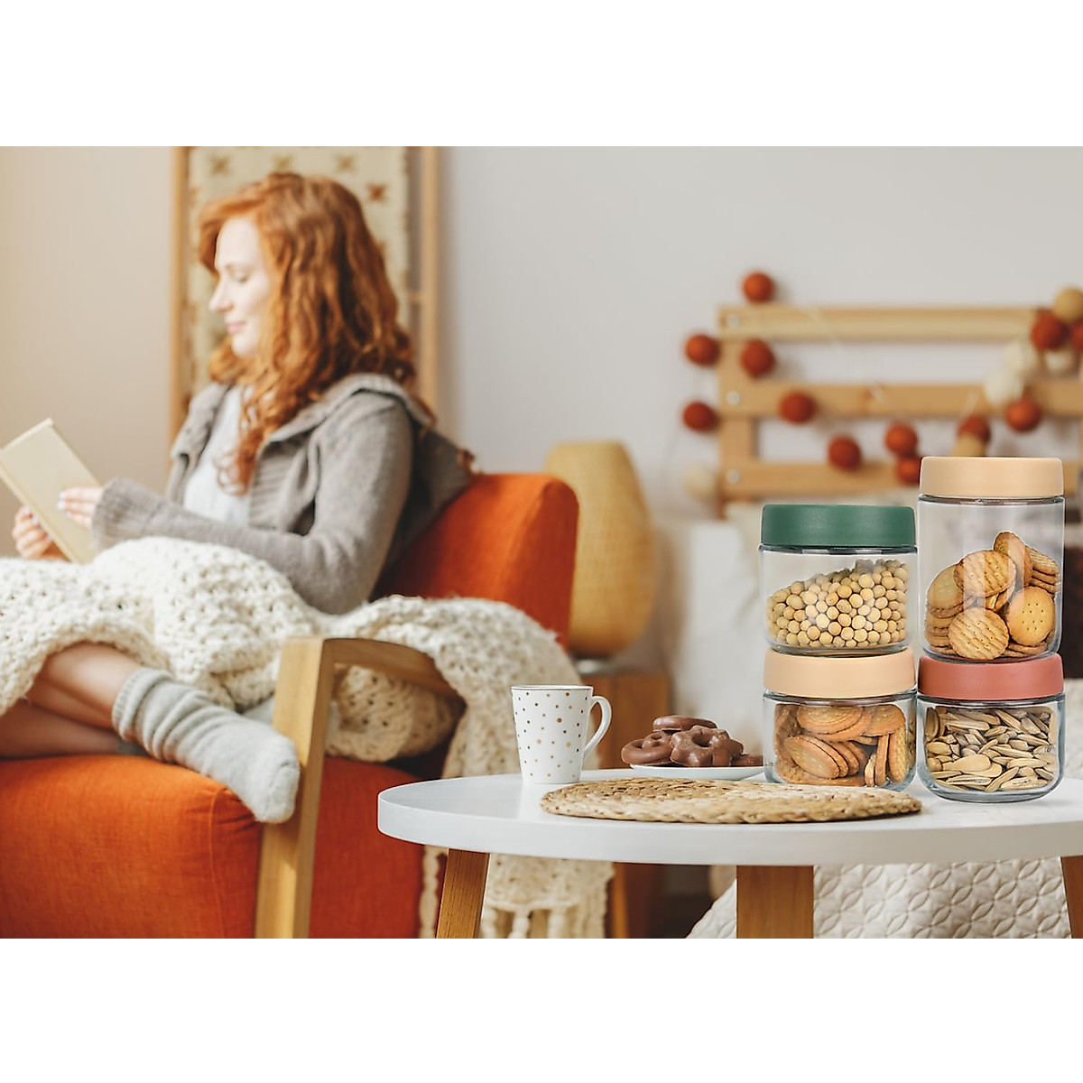 Mdvora 3 Pack 16oz Overnight Oats Jars with Lids, Glass Jars with Airtight Lids, Wide Mouth Overnight Oats Jars, Glass Food Storage Containers(3 Pack, 16oz)