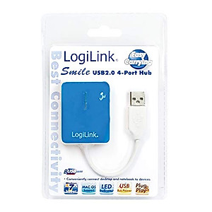 Logilink Smile 4 Port USB 2.0 Hub - Blue
