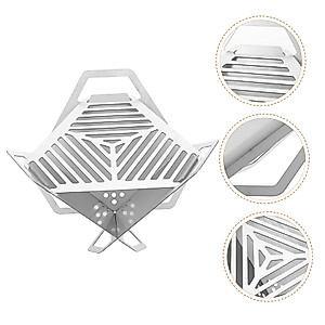 Yardwe Picnic Grill Mini Grill Stove Stainless Steel Lotus Lightweight Grill
