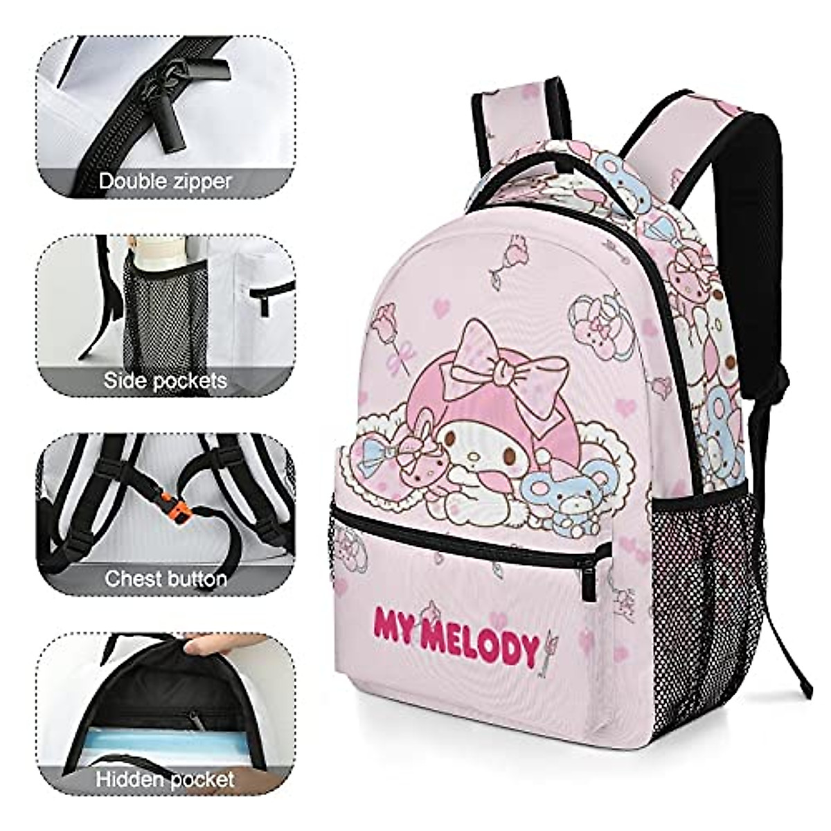 IFMAXCOX backpack knapsack withe side pokect Oxford cloth suitable for men women hiking camping picnic