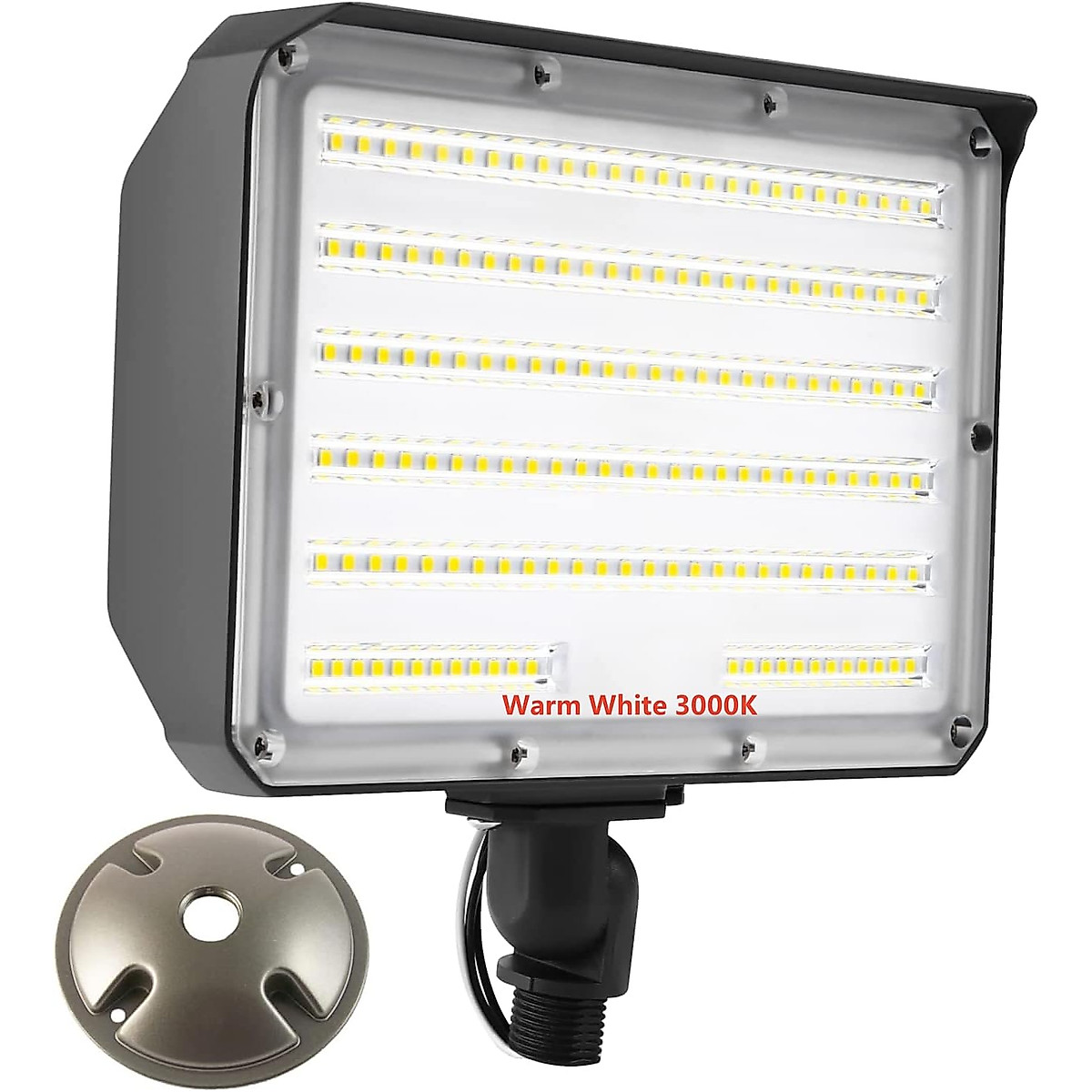 Dusk to Dawn Outdoor 100W LED Flood Light with Knuckle, 14000LM 1000W Equivalent, 100-277V 5000K Daylight, ETL Commercial LED Flood Light Fixture, Outdoor Security Lighting for Landscape,Parking Lot