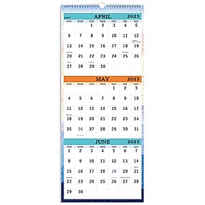 2025-2026 Wall Calendar - April 2025 - July 2026, 3-Month Display Vertical Calendar 2025-2026, Calendar Planner, 11" x 26", Large, Lay- Flat, Perfect for Your Busy Schedule