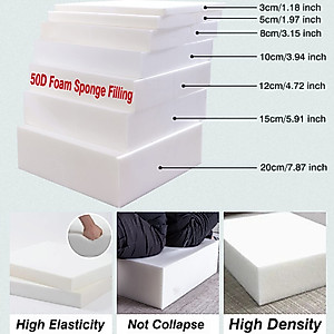 Custom Outdoor Waterproof Bench Cushion,Personalized Size Garden Patio Seat Cushion,Indoor/Outdoor Anti-Slip Foam Furniture Cushion,for Bay Window Cushion,Porch Swing Chair Pad