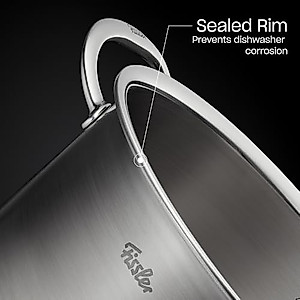 Fissler M5 Pro-Ply 5-ply Stainless Steel Stockpot, 6 Quart, with Metal Lid