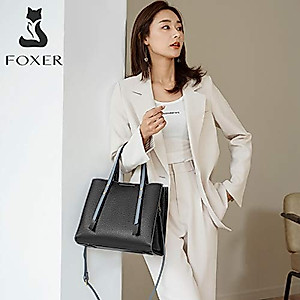 Women's Carryall Shoulder Bag Lady Leather Handbags Crossbody Purse Top-handle Bag (Black)