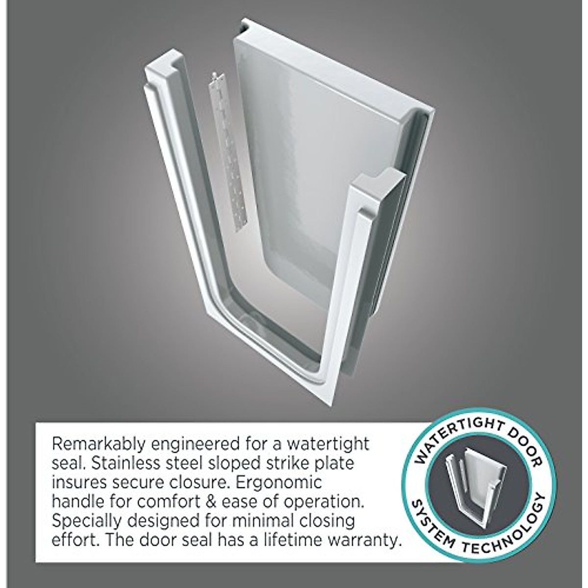 American Standard 2848.109.WLW Gelcoat Whirlpool and Soaking 28"x48" Left Side Door Walk-In Bathtub in White