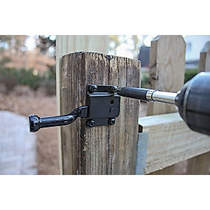 National Hardware N101-121 Automatic Gate Latch, Includes 4-Inch Bar, Coated with WeatherGuard Protection, Black
