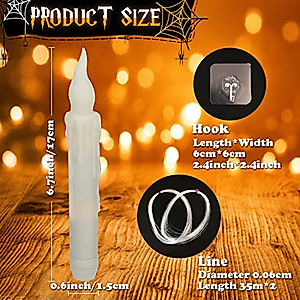 Am Bulan Magical Floating LED Candles Halloween Decoration - from The World of Witchcraft and Wizardry - 12 Floating Candles - Remote Operated