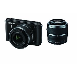Nikon 1 S1 Double zooming kit 1 NIKKOR Virtual Reality 10-30mm f/3.5-5.6/1 NIKKOR Virtual Reality 30-110mm f/3.8-5.6 Dependency Black N1S1WZBK