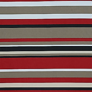 Sunnydaze 9 Foot Outdoor Patio Umbrella with Solar Lights & Tilt/Crank, LED, Awning Stripe