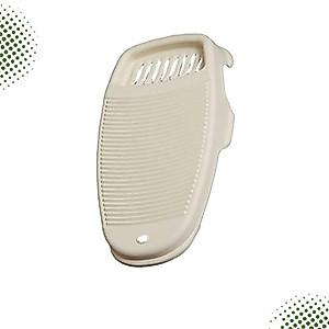 DOITOOL Small Wash Basin Plastic Washboard Hand Washing Board: Non Slip Underwear Wash Board Khaki Hand Washing Clothes Tool for Manual Clothing Laundry Cleaning Tool Hand Underwear Washboard