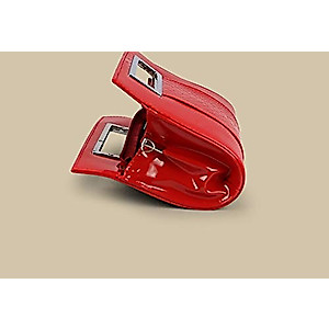 Arcly Classic Crocodile Pattern PU Leather Metal Grip Clutch Purse for Women Evening Party Tote Lady Handbag, Red, Large