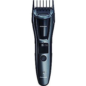 Panasonic Hair and Beard Trimmer, Men's, with 39 Adjustable Trim Settings and Two Comb Attachments for Beard and Hair, Corded or Cordless Operation, ER-GB60-K, Black