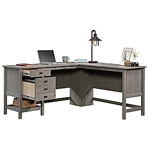 Sauder Cottage Road L-Desk, L: 65.12" x W: 58.66" x H: 29.76", Mystic Oak Finish