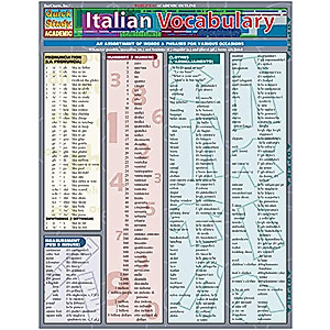 Italian Vocabulary QuickStudy Laminated Reference Guide (QuickStudy Academic)