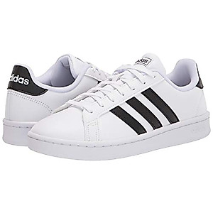 adidas Women's Grand Court Shoe, White/Black/White, 8