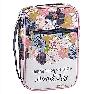 Creative Brands Prayerful Wings Canvas Bible Cover, 7 x 10-Inch, Works Wonders