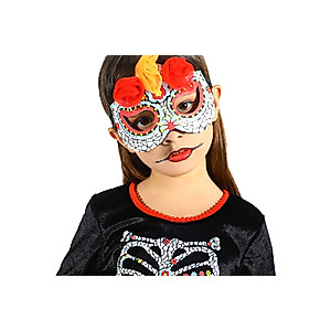 Lingway Toys Day of the Dead Costume for Girls,Great for Dia de los Muertos 7-8years