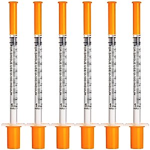 SHAOTONG 1ml 30 Gauge 1cc 1/2 Inch 13 mm for Labs Industrial Disposable Dispensing Supplies, 100 Pack