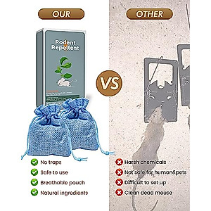 SEEKBIT Rodent Repellent Large, Cinnamon Peppermint Oil Repels Mice and Rats and Other Rodents, Mouse Repellent for Indoor Outdoor RV Closets Car Engines, House Pest Deterrent Keep Mice Out, 8 Pack