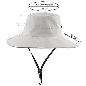 Mukeyo Womens Summer Sun Hat Wide Brim Outdoor UV Protection Hat Foldable Ponytail Bucket Cap for Beach Fishing Hiking Pure Beige
