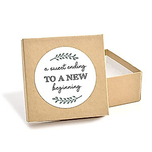 A Sweet Ending to a New Beginning Stickers, Wedding Favor Sticker Labels-120PCS