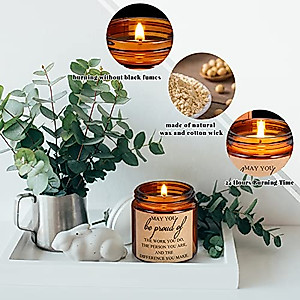 10 Pcs Jars Scented Soy Candles 3.5 oz May You Be Proud of The Difference You Make Candles Thank You Gifts for Employee Appreciation Gifts Secretaries Gifts (Black)