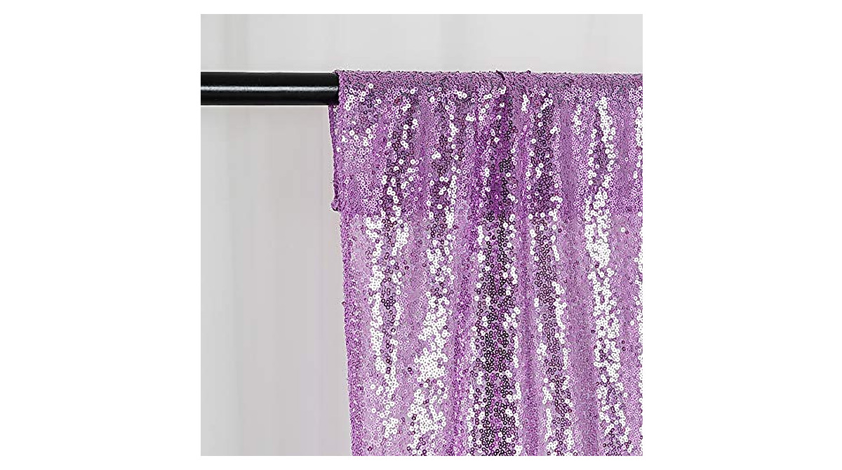Lavender Sequin Backdrop Curtains - Perfect for Weddings & Parties