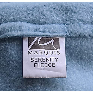 Marquis Mills Serenity Fleece Blanket/Bed, Sofa, Couch Throw King Size - 100% Spun Polyester 320 GSM - Anti-Pill - Super Soft, Warm & Cozy 108 Inch x 90 Inch - Blue