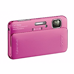 Sony Cyber-Shot DSC-TX10 16.2 MP Waterproof Digital Still Camera with Exmor R CMOS Sensor, 3D Sweep Panorama, and Full HD 1080/60i Video (Pink)