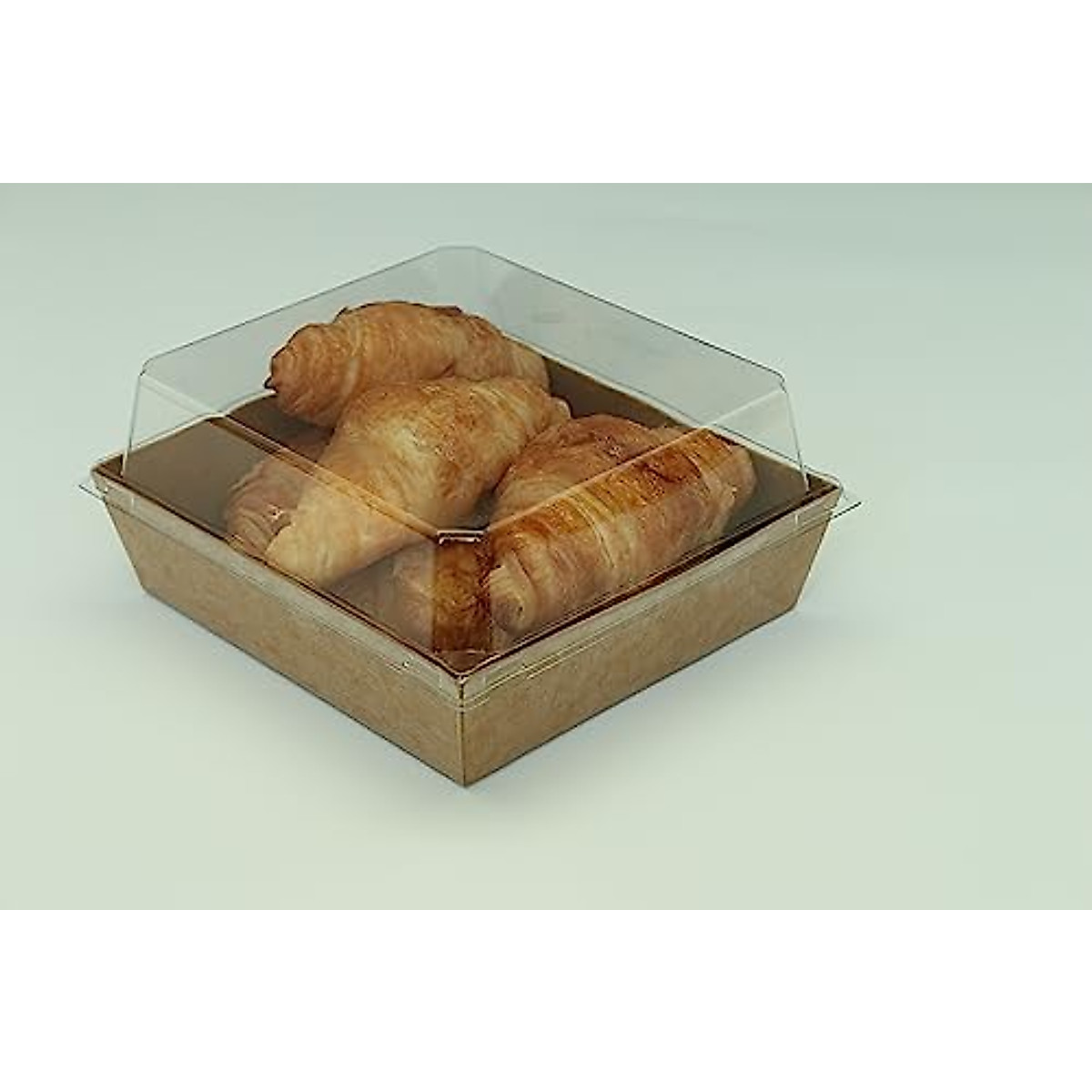 50 Count Cupcake Containers With Lids Disposable, Salad Container For Lunch Box Clear Anti-Fog Plastic Cupcake Boxes Rectangle Cake Pan Small Business Supplies Strawberry Bakery Sandwich Cake Boxes Disposable Food Containers Donuts Dessert Cups Small To G