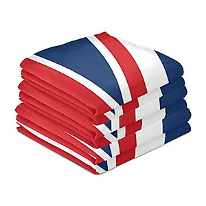 ALAZA British Flag London England Kitchen Towels Dish Bar Tea Towel Dishcloths 1 Pack Super Absorbent Soft 18 x 28 inches