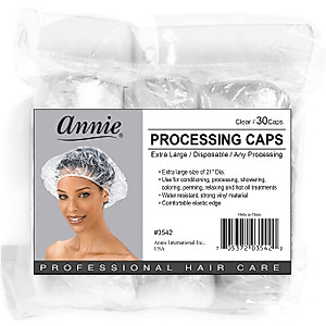 "ANNIE" Extra Large Processing Caps Clear 100 Caps (1 pack)