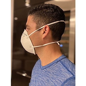 MAGID N95 Respirator Masks with Metal Nose Clips & Latex-Free Elastic Headband, Triple Layer Construction, Cup Style (Medium) - 10 Respirators (20180021N95)