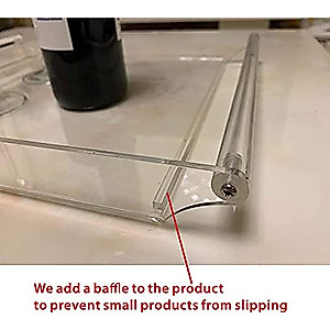 Clear Serving Tray-16" x12" Large Acrylic Tray for Coffee Breakfast Tea Food Butler-Decorative Display Tray,Countertop Decorative Tray,Vanity Tray with Handles by Cq acrylic