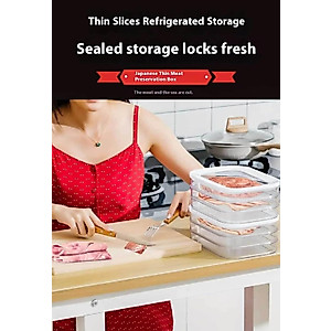 GXNNQ Food Storage Boxes with Lid,Bacon Lunch Meat Container for Refrigerator, Meal Prep Containers,for Salami, Cold Cuts, Turkey, Bologna, Deli and Luncheon Meat, BPA Free (3 layer 2pcs)