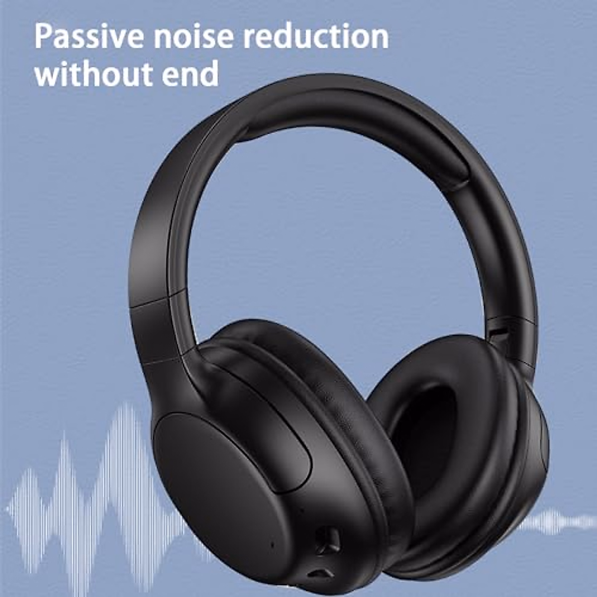 Wireless Over The Ear Bluetooth Headphones 5.3 Active Noise Cancelling Headphones, Foldable Deep Bass HiFi Stereo Wireless Headsets with Mic Lightweight Memory Foam Soft Earmuff