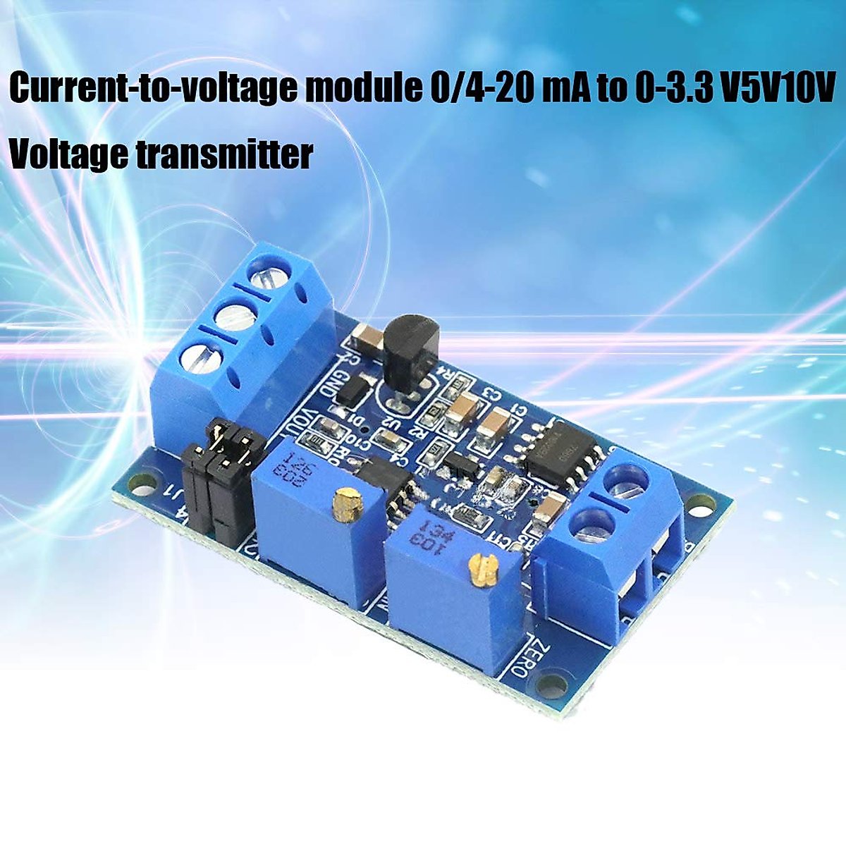 Ximimark 2Pcs Current to Voltage Converter Module 0/4-20mA to 0-3.3V 0-5V 0-10V Voltage Transmitter Signal Conversion Conditioning Board
