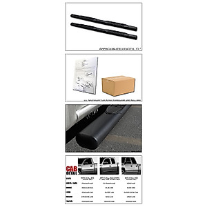 VXMOTOR for 1997-2004 F150 F250 Super/EXT CAB 4" Matte Black - Oval - Matte Black - Side Step NERF BAR Running Board