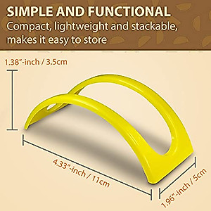 KSEV Taco Holder Stand - 24 Packs (Non-Toxic, BPA Free - Dishwasher & Microwave Safe) Hard Plastic Taco Shell Rack, Party Serving Tray Set for Tortillas Burritos (Green/Red/Yellow)