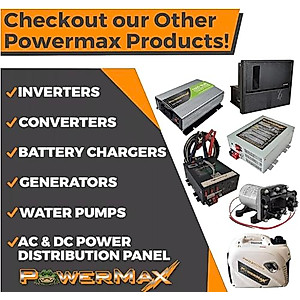 PowerMax PM3-55 RV Power Converter | High-Performance 110 Volt to 12 Volt DC Power Supply Charger w/ 55 Amp Capacity | Ideal for Efficient & Reliable Power Management in Recreational Vehicles